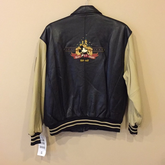Disney | Jackets & Coats | Disney Collectible Varsity Leather Jacket ...
